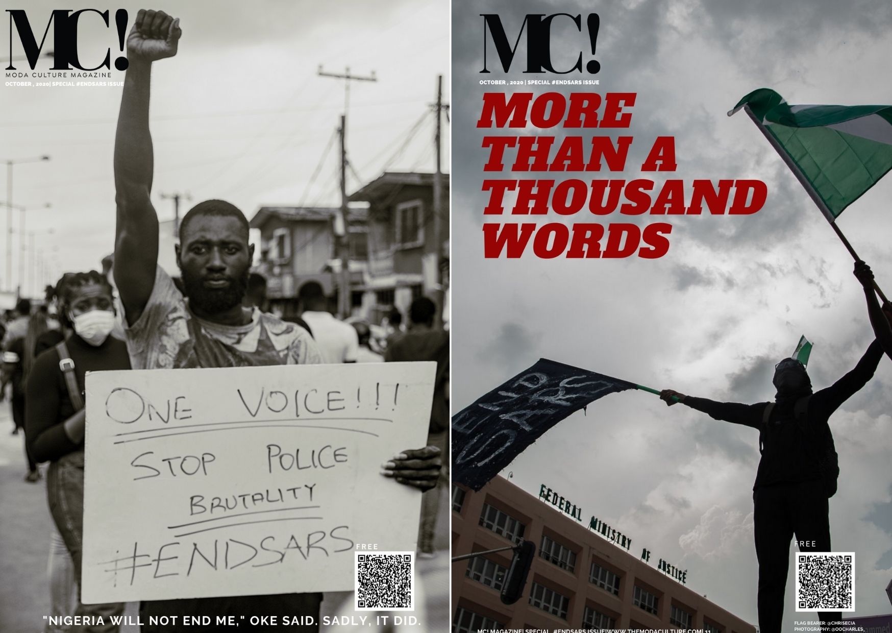 On MC! Magazine Cover: #ENDSARS Special Issue| Oct. 2020 - Modaculture